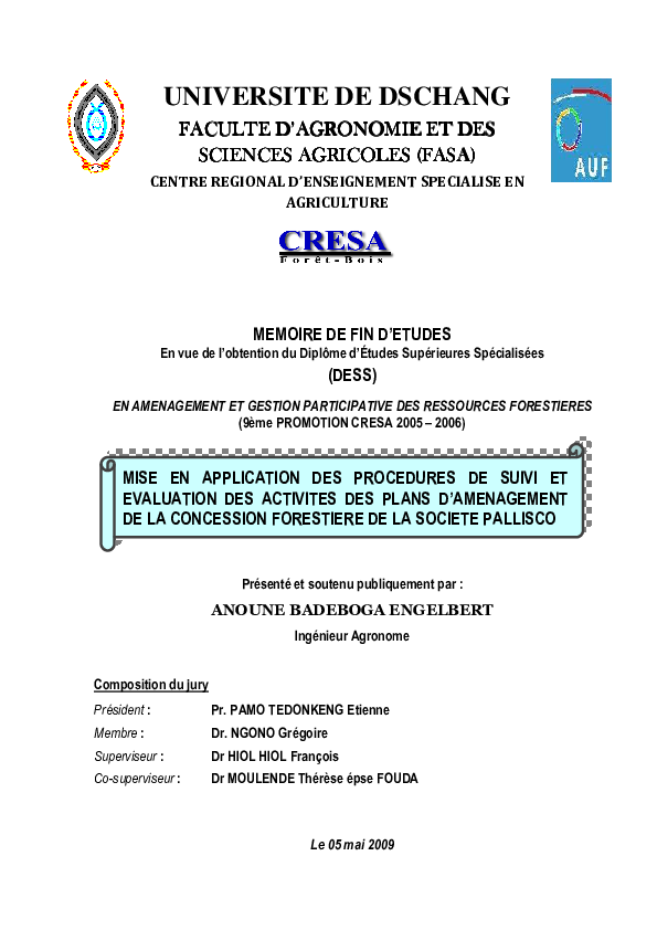 (PDF) MEMOIRE DE FIN D'ETUDES ANOUNE BADEBOGA ENGELBERT UNIVERSITE DE ...