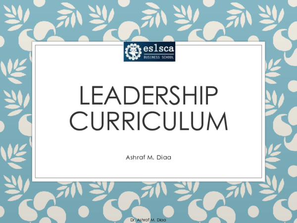 (PDF) LEADERSHIP CURRICULUM