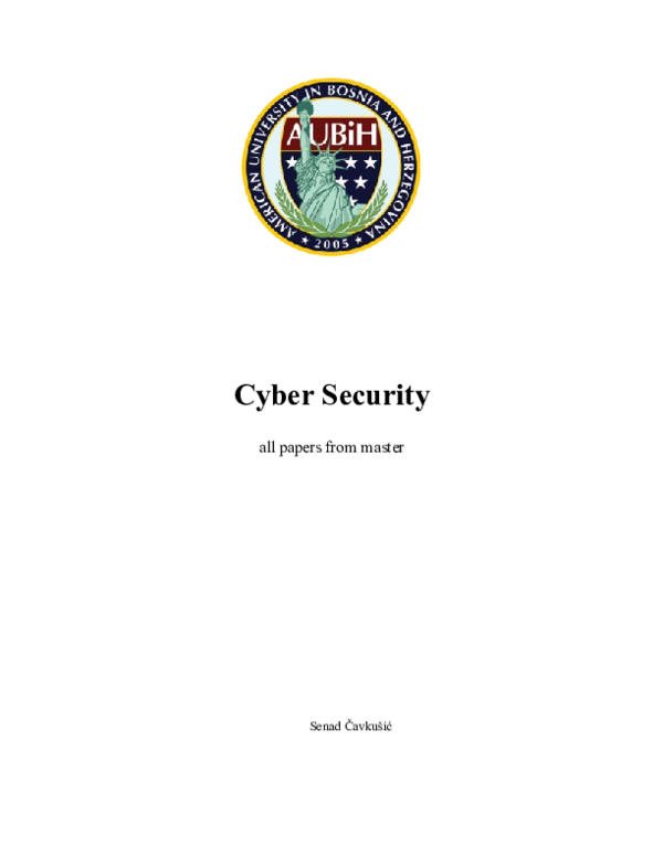 (DOC) Cyber Security - all papers from master studies