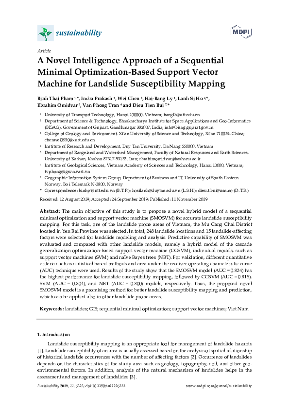 Pdf A Novel Intelligence Approach Of A Sequential Minimal Optimization Based Support Vector