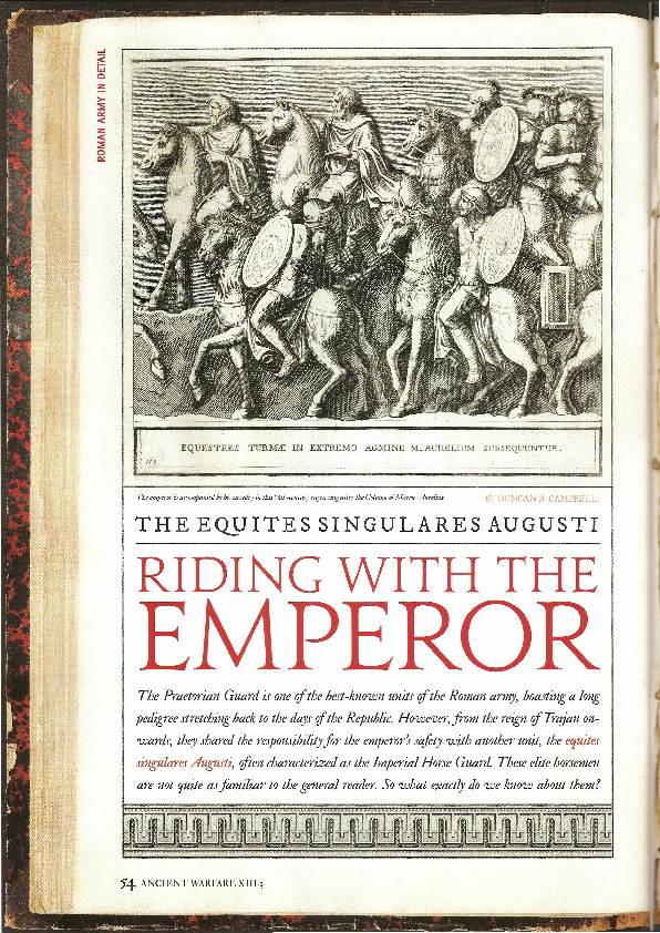 (PDF) The Roman Army in Detail: The Equites Singulares Augusti