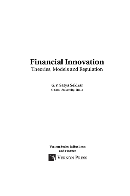 (PDF) Financial Innovation Theories, Models and Regulation Vernon ...