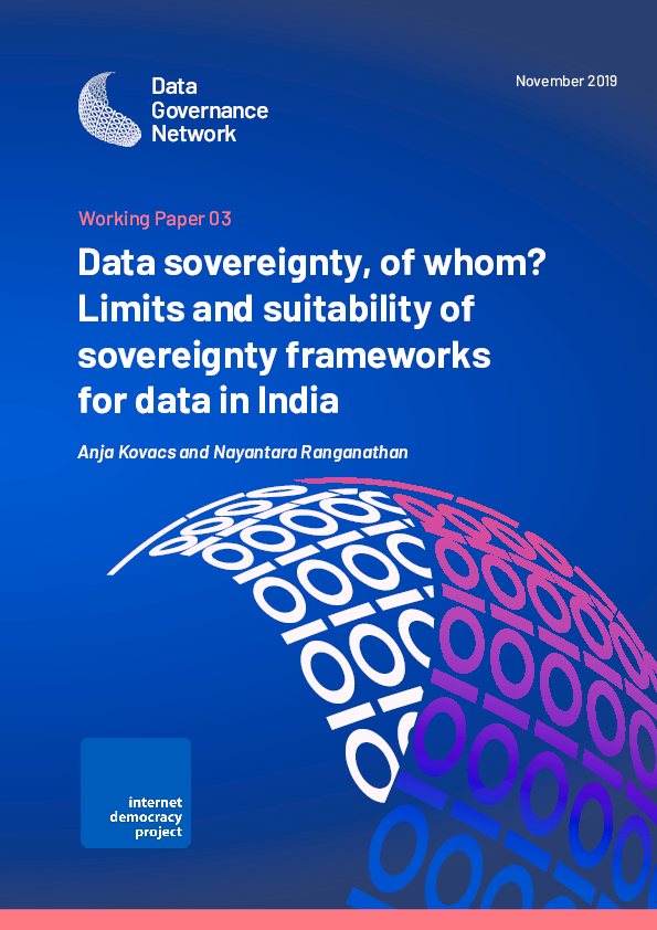 (PDF) Data Sovereignty, of Whom? Limits and Suitability of Sovereignty Frameworks for Data in India