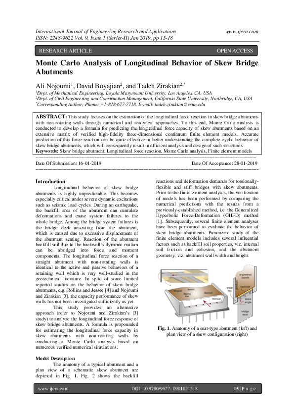 (PDF) Monte Carlo Analysis of Longitudinal Behavior of Skew Bridge ...