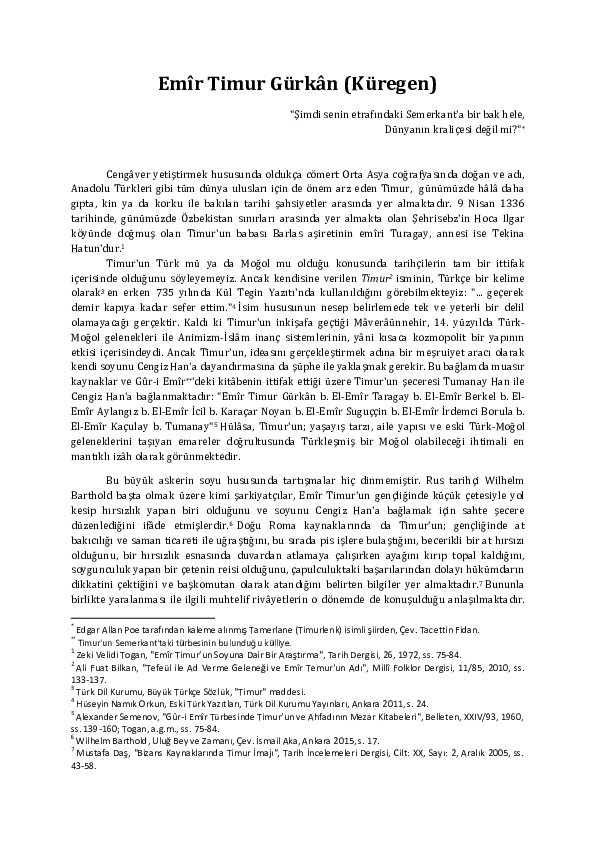 (PDF) Emîr Timur Gürkân (Küregen)