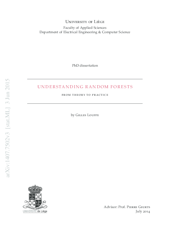 (PDF) UNDERSTANDING RANDOM FORESTS