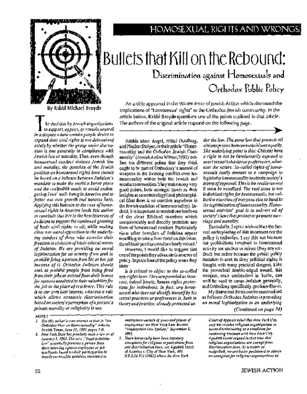 (PDF) Michael J. Broyde, “Bullets that Kill on the Rebound ...