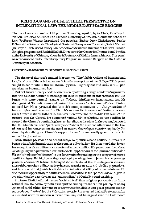 (PDF) Michael J. Broyde, Drew Christiansen, and Geoffrey R. Watson ...