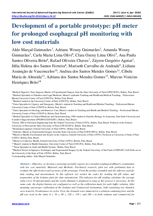 (PDF) Development of a portable prototype: pH meter for prolonged ...