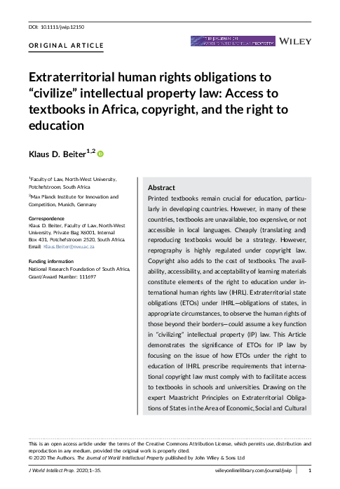 (PDF) Extraterritorial Human Rights Obligations to “Civilize ...