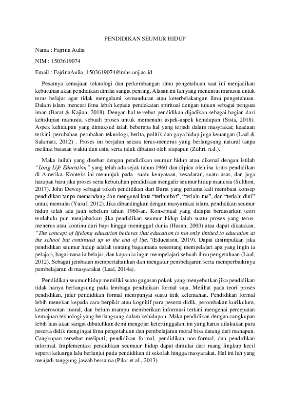 (PDF) PENDIDIKAN SEUMUR HIDUP
