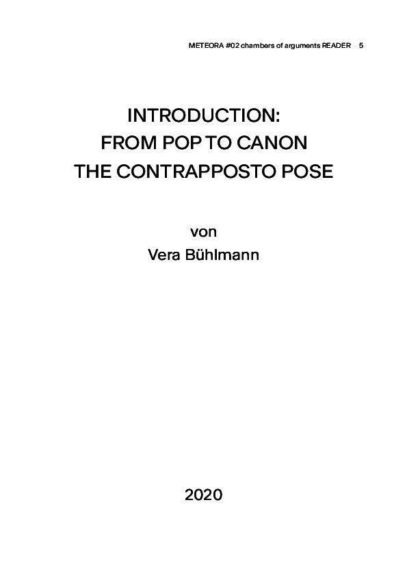 (PDF) From Pop to Canon: The Contrapposto Pose