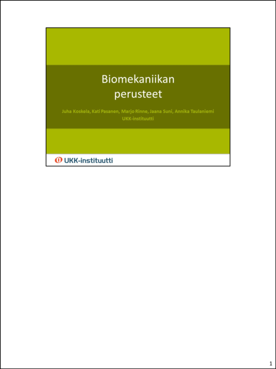 (PDF) TULE ABC biomekaniikan perusteet UKKi