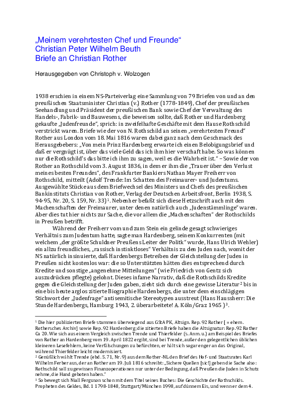 (PDF) "Meinem verehrtesten Chef und Freunde" - Christian Peter Wilhelm ...