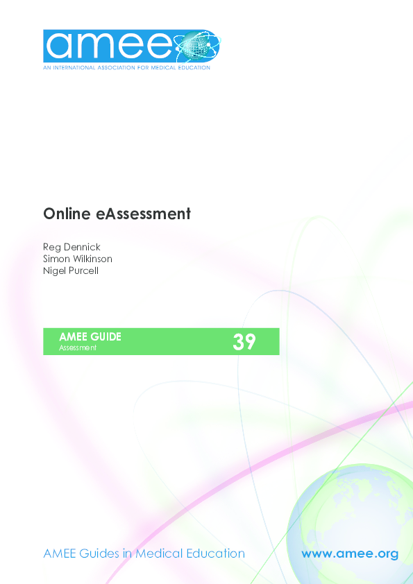 (PDF) AMEE Guides in Medical Education Online eAssessment