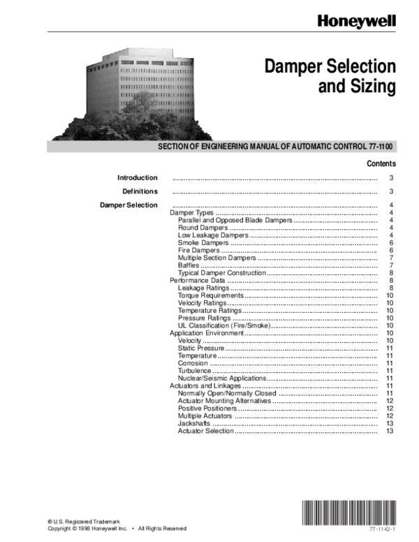 (PDF) Damper Selection and Sizing
