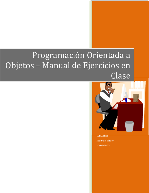 (PDF) Luis Zelaya Programación Orientada a Objetos -Manual de Ejercicios en Clase