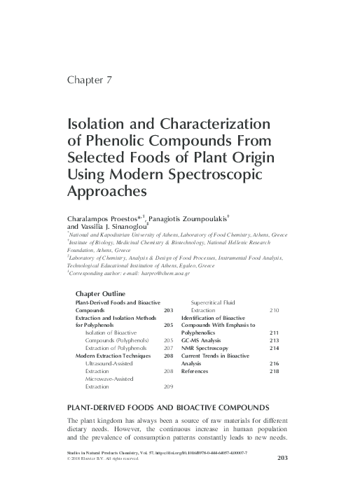 (PDF) Isolation and Characterization of Phenolic Compounds From ...