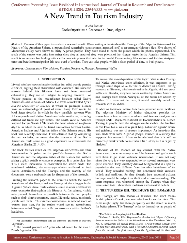 (PDF) A New Trend in Tourism Industry