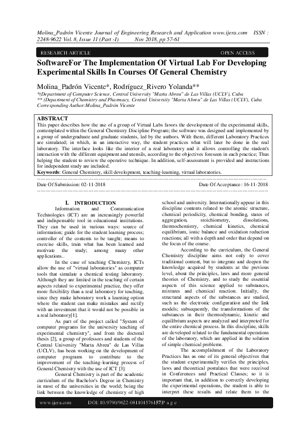 (PDF) Utilising the Virtual Laboratory Resources for incorporating ICT in the Chemistry Teacher ...