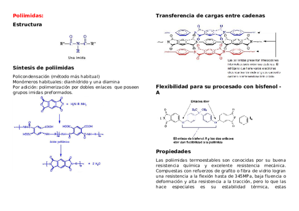 (DOC) Poliimidas: Estructura Síntesis de poliimidas