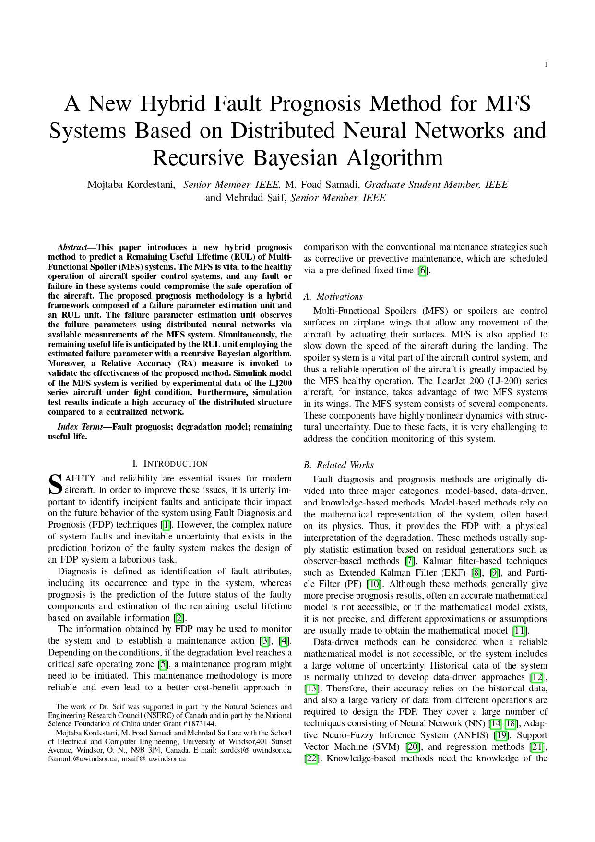 (PDF) A New Hybrid Fault Prognosis Method for MFS Systems Based on Distributed Neural Networks ...