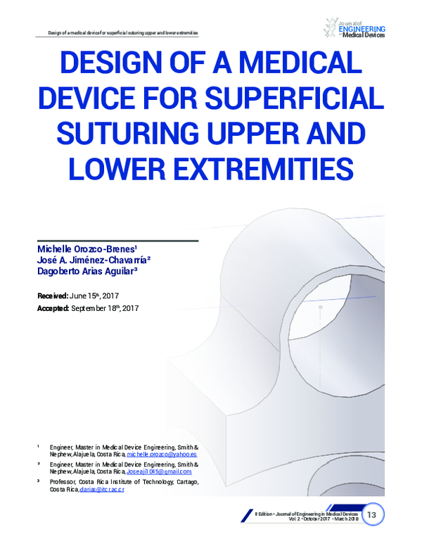 (PDF) Design of a medical device for superficial suturing upper and ...