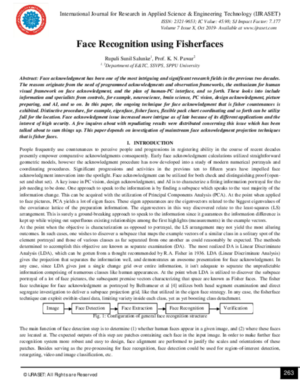 (PDF) Face Recognition using Fisherfaces