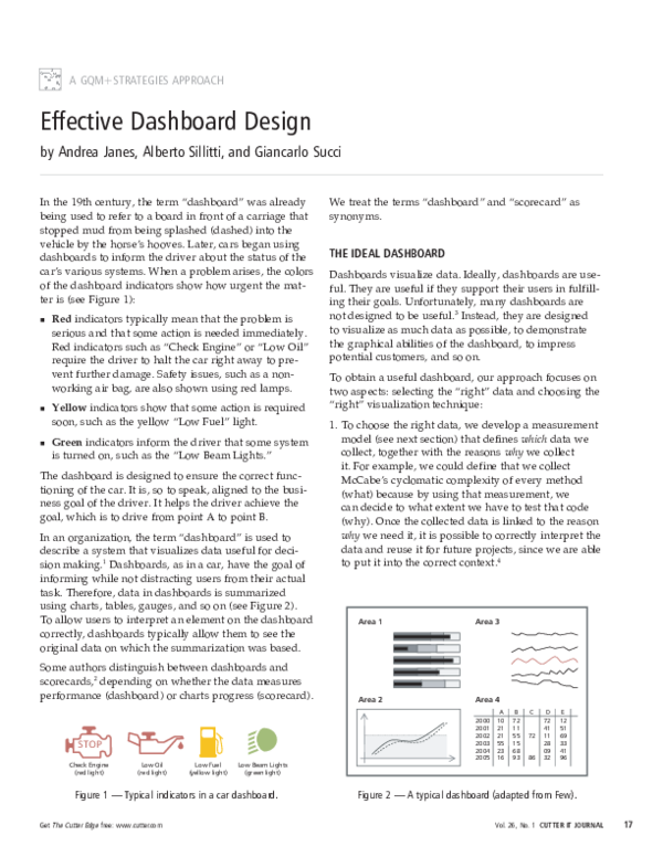 (PDF) Effective Dashboard Design