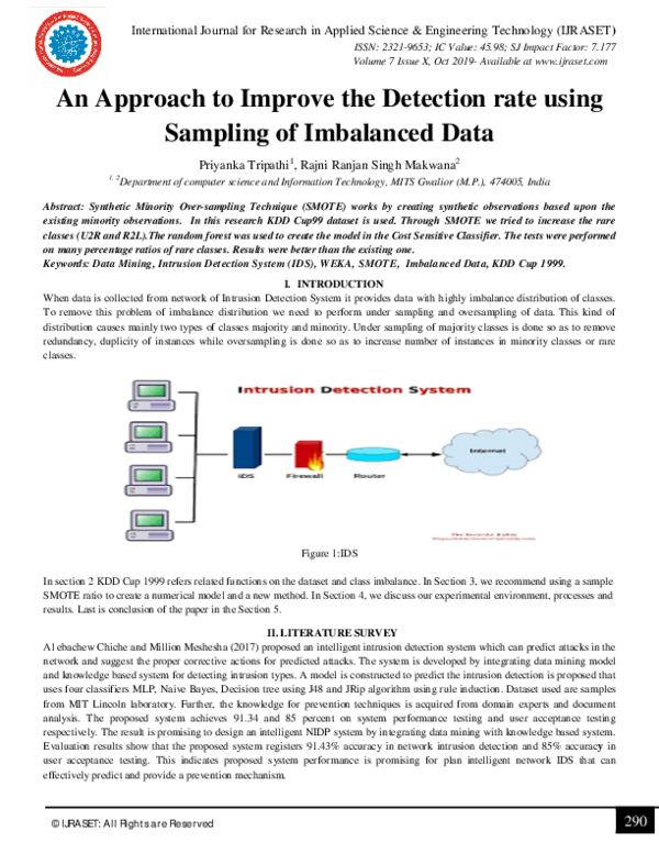 Pdf An Approach To Improve The Detection Rate Using Sampling Of
