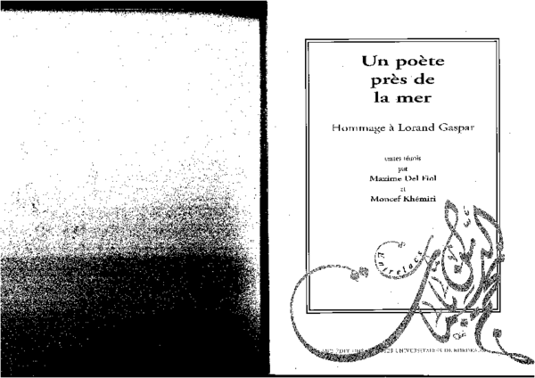 (PDF) Lorand Gaspar. Un poète près de la mer | Maxime Del Fiol ...