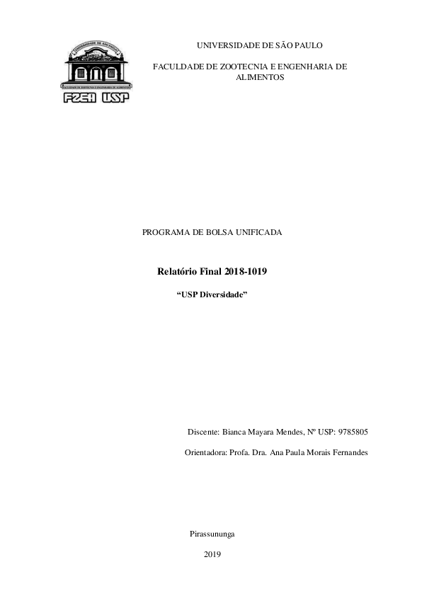 (PDF) Relatório PUB Final: USP Diversidade
