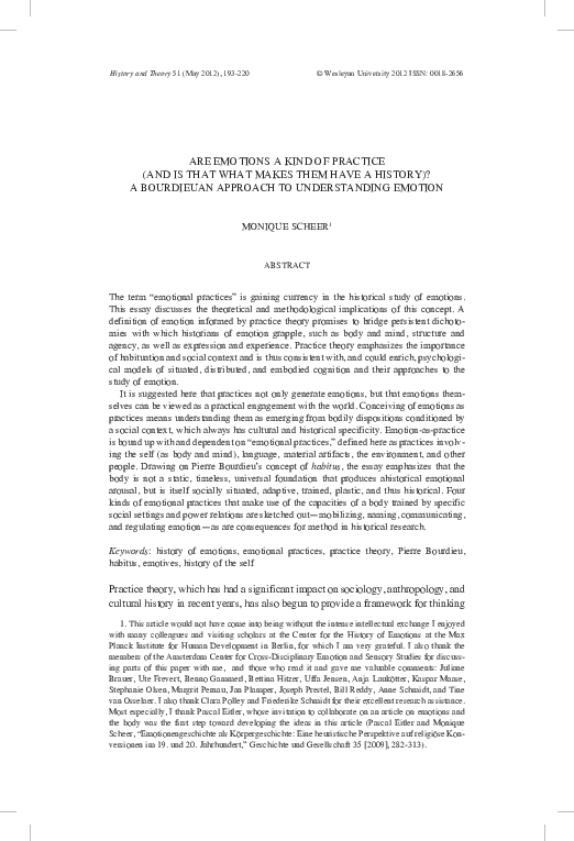 (PDF) Are Emotions a Kind of Practice (and Is That What Makes Them Have ...