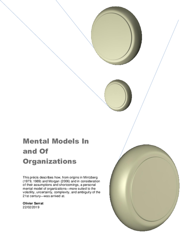 (PDF) Mental Models In and Of Organizations