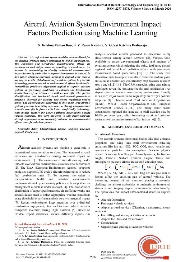 (PDF) Aircraft Aviation System Environment Impact Factors Prediction ...