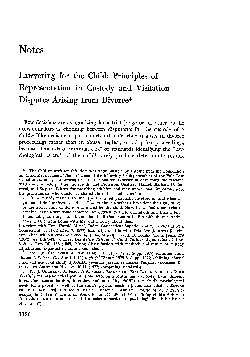 (PDF) Kim Landsman and Martha Minow, “Lawyering for the Child ...