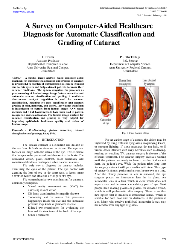 (PDF) IJERT-A Survey on Computer-Aided Healthcare Diagnosis for ...