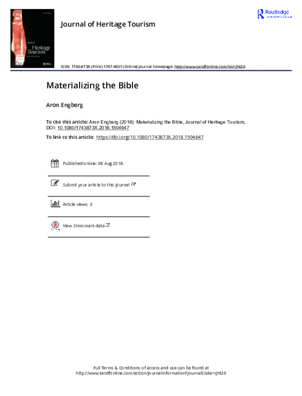 (PDF) Materializing the Bible