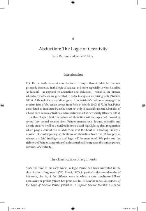 (PDF) Abduction: The Logic of Creativity