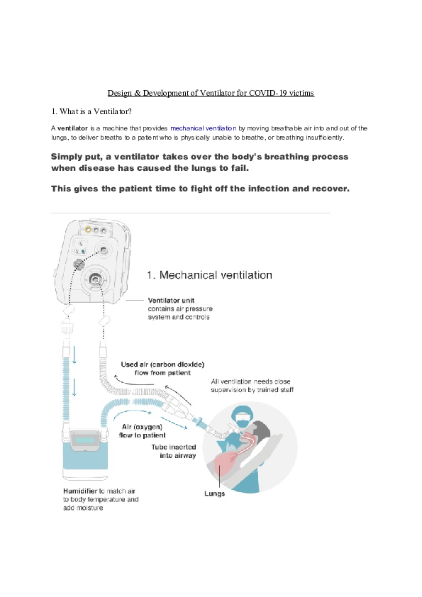 (DOC) Design & Development of Ventilator for COVID-19 victims 1. What ...