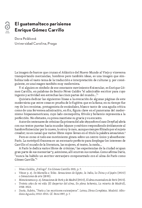 (PDF) El guatemalteco parisiense Enrique Gómez Carrillo