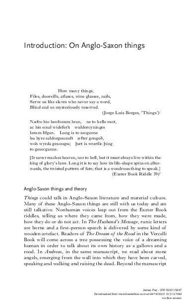 (PDF) Introduction to Nonhuman Voices in Anglo-Saxon Literature and ...