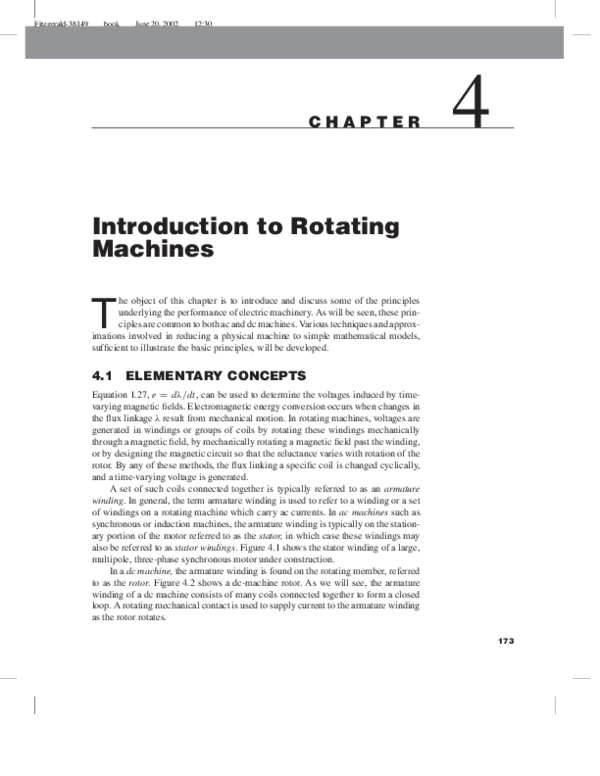 (PDF) Introduction to Rotating Machines