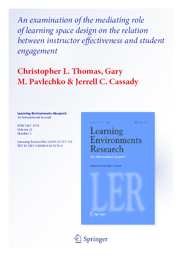 (PDF) An examination of the mediating role of learning space design on ...
