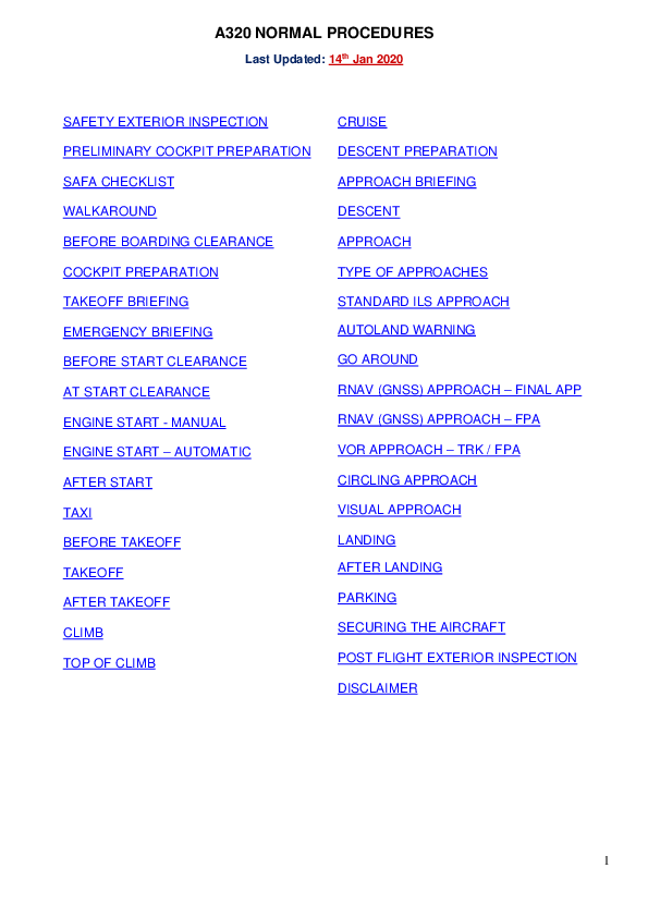 (PDF) A320 NORMAL PROCEDURES