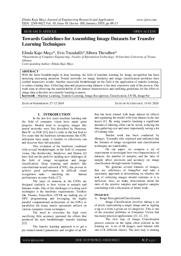 (PDF) Towards Guidelines for Assembling Image Datasets for Transfer Learning Techniques