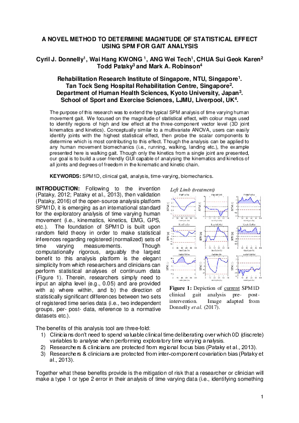 (PDF) A NOVEL METHOD TO DETERMINE MAGNITUDE OF STATISTICAL EFFECT USING SPM FOR GAIT ANALYSIS