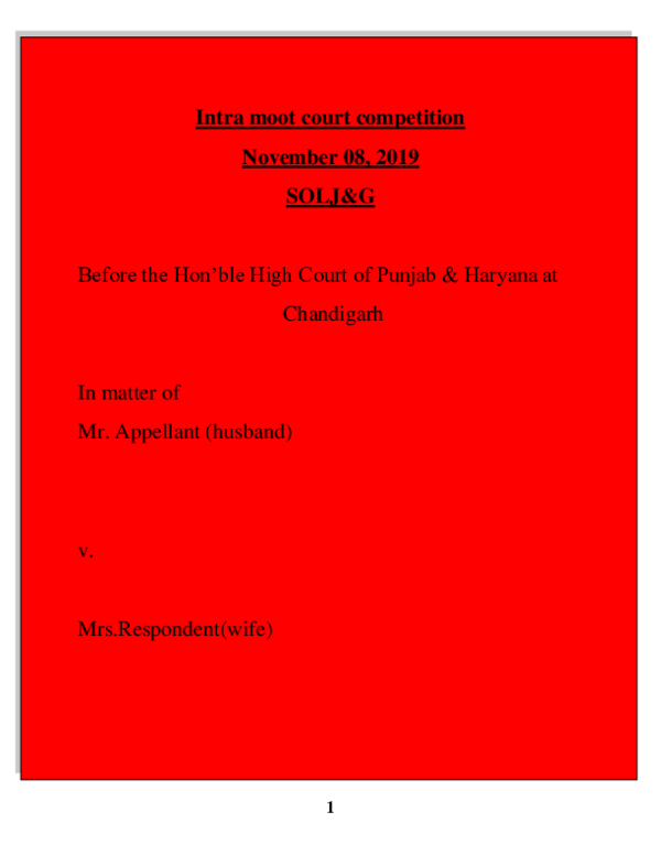 (PDF) Appellent and Respondent memorial examples.