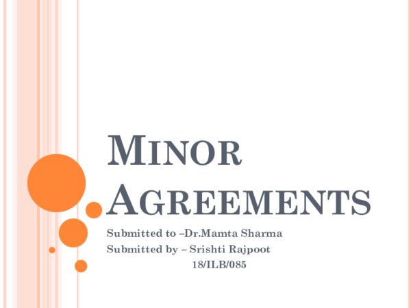(PDF) MINOR AGREEMENTS