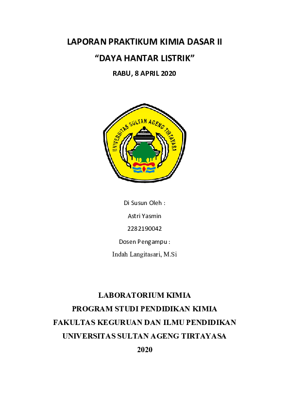 (DOC) LAPORAN DAYA HANTAR LISTRIK